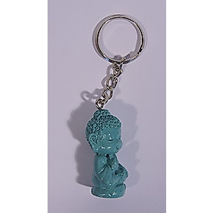 Buddha Keychain Key Ring Assorted Happy Praying Blessing (Set of 4)