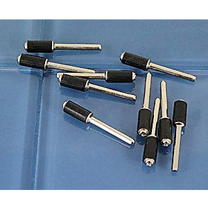 Bioristar 1/4 Inch Rubber Mandrel Sand Drum Holder Sanding Drum Rubber Bands with 1/8 Inch Shank for Sanding Drum Holder Sleeve Rotary Tool 12 Pcs