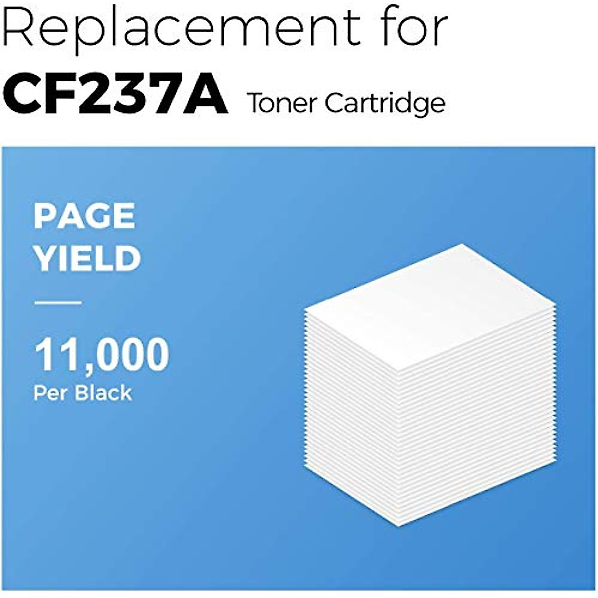 37A Toner MYCARTRIDGE Compatible Toner Cartridge Replacement for HP 37A CF237A 37X CF237X Use with Laserjet Enterprise M607n M607dn M608dn M680n M608x M609d M609dh M609dn Printer Black CF237A Toner