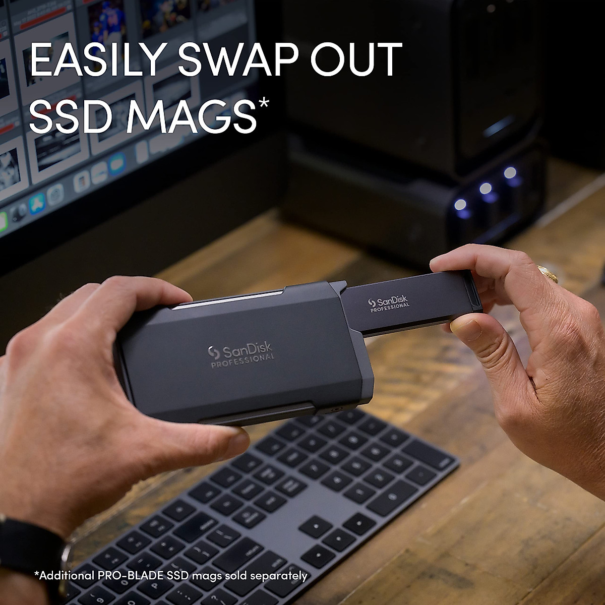 SanDisk Professional 2TB PRO-Blade Transport - Portable and Modular NVMe SSD, Up to 2000MB/s, USB-C, USB 3.2 gen 2x2, Solid State Drive - SDPM2NB-002T-GBAND