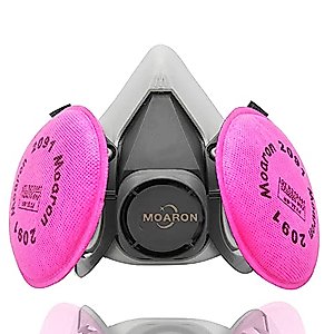 Reusable Half Face Cover M308 with 2091 Filter, Protective Equipment Widely used in Welding, Painting, Decorating Carpentry, Metal Cutting, Same Scene as 6000 6200 7000 FF-400