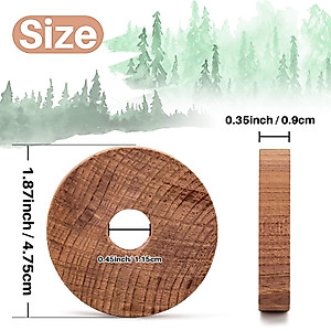 Sukh 10 Cedar Blocks for Clothes Storage - Cedar Chips Closet Drawer Fresheners for Dresser Cedar Wood Rings Smell Freshener for Bedding Comforter Storage Cedar Scented Drawer Liner Wardrobe Refresher