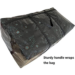 YiKitHom Extra Large Waterproof Storage Duffle Bag with Zippers and Handles Heavy Duty Cushion Cover Bag - 45x23x15.7 Inch