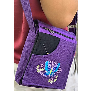 Unique Design Boho crossbody bag Hippie Bag Hiking Bag Festival Bag Travel Bag Passport Bag100% Cotton|100 VEGAN| FAIR TRADE | Handmade with Love.