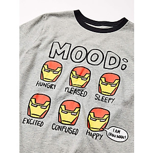 Amazon Essentials Disney | Marvel | Star Wars Boys' Short-Sleeve T-Shirts (Previously Spotted Zebra), Pack of 4, Marvel Heroes Print, X-Small