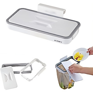 Garbage Bag Holder Kitchen Cupboard Hanging Garbage Bag Trash Can Waste Garbage Bin Rack Holder Kitchen Tools Kitchen Supplies Garbage Storage Rack Can with Lid