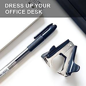 Staple Remover Tool - 6 Pack Professional Claw Staples Puller, Heavy Duty Jaws Stapler Removal for Office, School, Desktop (Black)