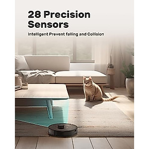 Verefa Robot Vacuum Self Emptying, Up to 70-Day Capacity, LiDAR Navigation, Robot Vacuum 270 Mins Runtime, 3000Pa Suction, Smart Mapping, Carpet Detection, Works with App & Alexa, Ideal for Carpet