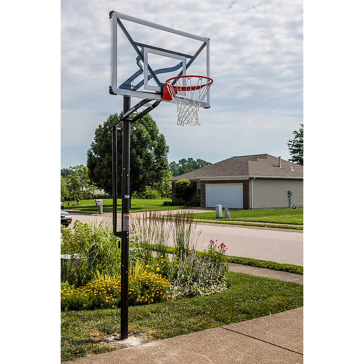 Silverback NXT 54" In-Ground Basketball Hoop with Adjustable-Height Backboard and QuickPlay Design , Black
