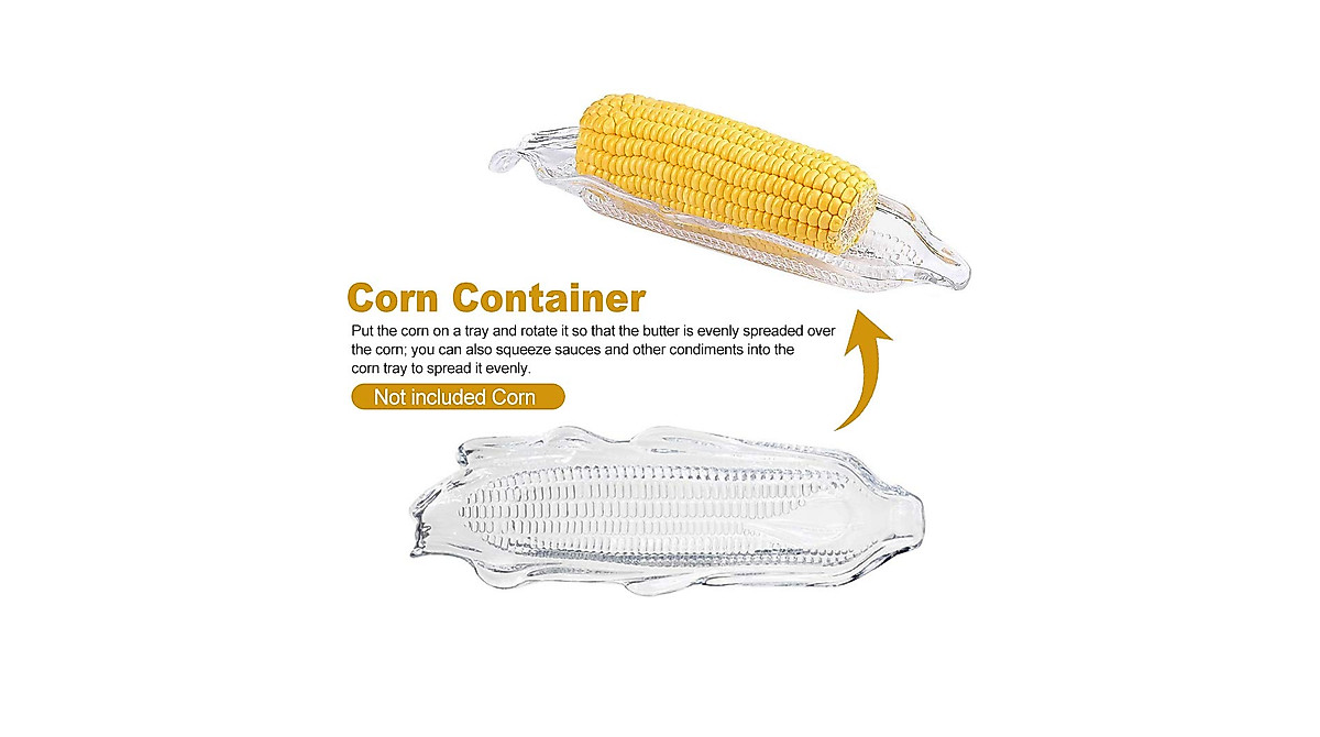 4 Pack Plastic Corn Trays for Corn on the Cob - Durable & Decorative