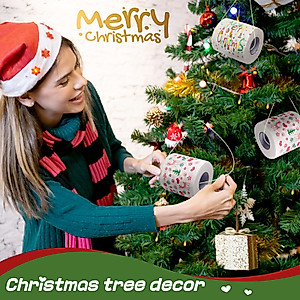 Merry Christmas Toilet Paper- Christmas Toilet Paper Roll for White Elephant Gifts, Tissue Napkin Prank Fun- Christmas Decorations for Xmas Stocking Stuffers Novelty Gift Idea, 2 Roll