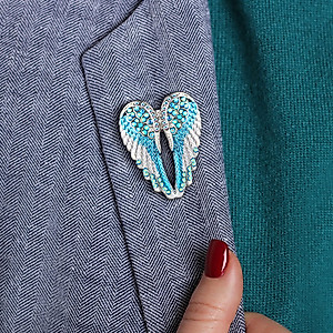 4 Pieces Brooches Pins for Women Rhinestone High Heel Crystal Brooches Princess Shoes Angel Wing Tear for Women Brides Gifts Party Favors Mom's Present