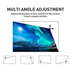 IULJH Mini Projector 4K DLP Android 9.0 Support Mini video Beamer Mobile Phone with Battery ( Color : E )