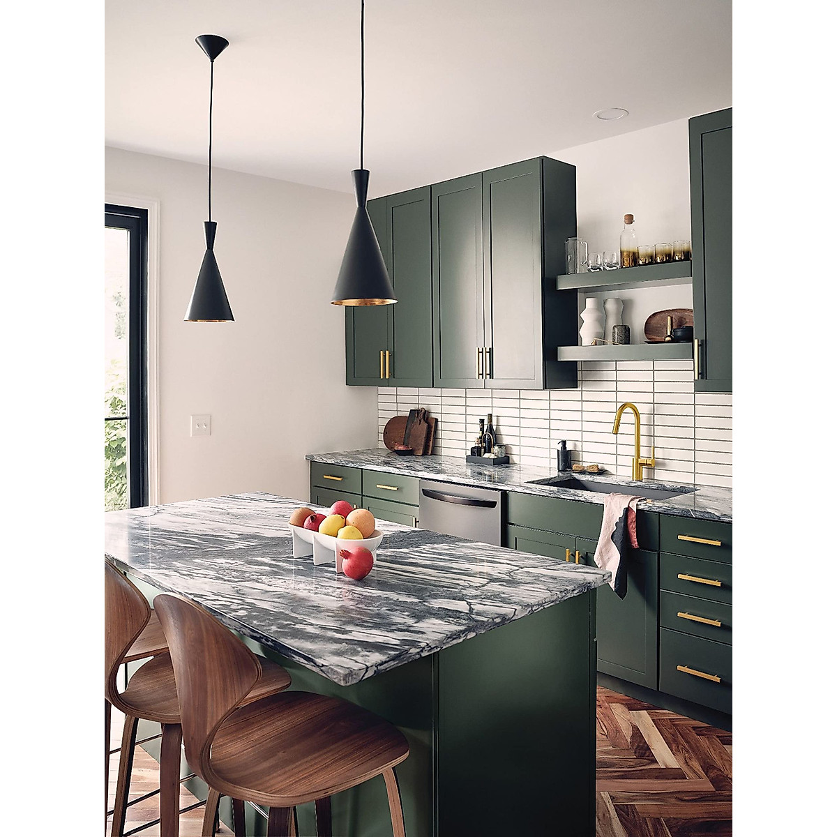 Moen Align Brushed Gold One-Handle Modern Kitchen Pulldown Faucet with Reflex Docking System and Power Clean Spray Technology, 7565BG