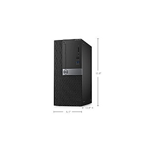 Dell Optiplex 7040 Mini Tower Desktop Computer (i5-6500, 250GB HDD, 8GB RAM) Windows 10 Pro (Renewed)