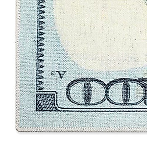 Well Woven Money Collection New Hundred Dollar Bill 2' x 5' Runner Rug