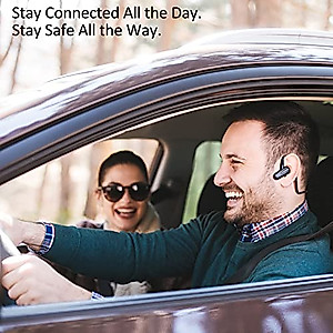 Open Ear Wireless Headphones, Air Conduction Open Earbuds with Clear Mic for Call, Quality Sound Extra Lightweight Comfortable & Healthy Wearing, for Outdoor Sport Gym Work, Bluetooth 5.0, CGS-B6