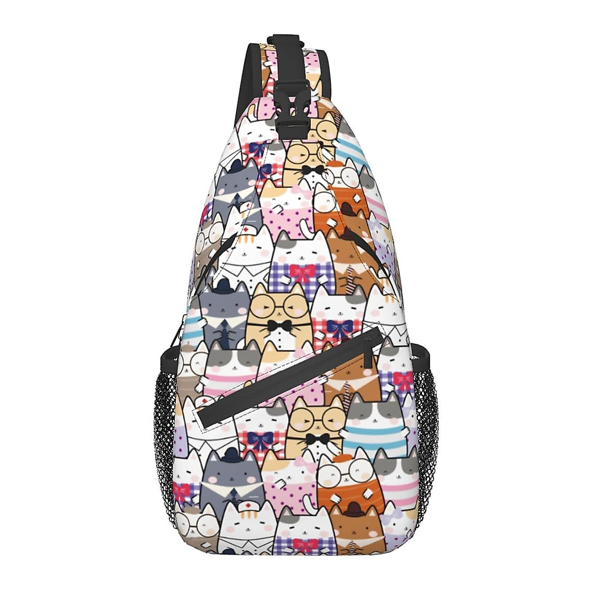 Jumou Cute Cat Sling Bag Crossbody Backpack Women Girls Kawaii Gifts Outdoor Casual