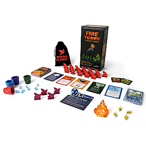 Fire Tower Rising Flames Board Game Expansion (Deluxe Expansion with 2 Mini Expansions): Fight Fire with Fire (Base Game Required)
