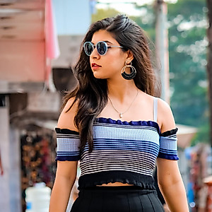 Raffia Hoop Earrings for Women Fun Boho Summer Beach Earrings Handmade Straw Wicker Rattan Dangle Earrings Statement Geometric Round Drop Earrings Bohemian Jewelry, Black