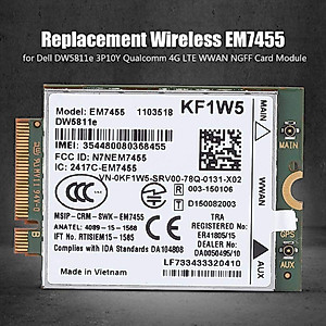 4G Module, Replacement Qualcomm 4G LTE WWAN NGFF Card Module Wireless EM7455 for Dell DW5811e