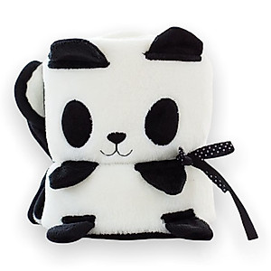Yaseenit Security Blanket Soft Baby Blankets Unisex Baby Gifts Valentine's Day Baby Gifts for Newborn Boys and Girls Baby Snuggle Toy Baby Stuffed Animal. (Panda)