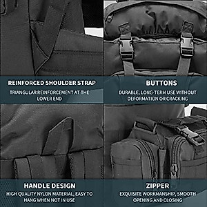 TianYaOutDoor Military Tactical Backpack Detachable Molle Bag Large capacity Rucksack Camping Hiking Backpack for Men Women