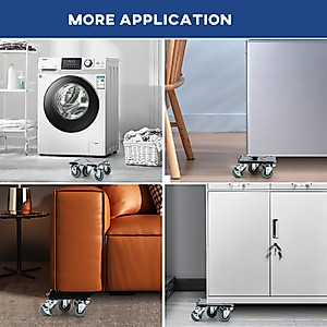 Insdawn Furniture Dolly Wheels Heavy Duty 5 Lockable Wheels Moving Dolly with Casters Hardwood Furniture Dolly Set with Lifter for Heavy Furniture in Home Office or Warehouses Hold 1500lbs