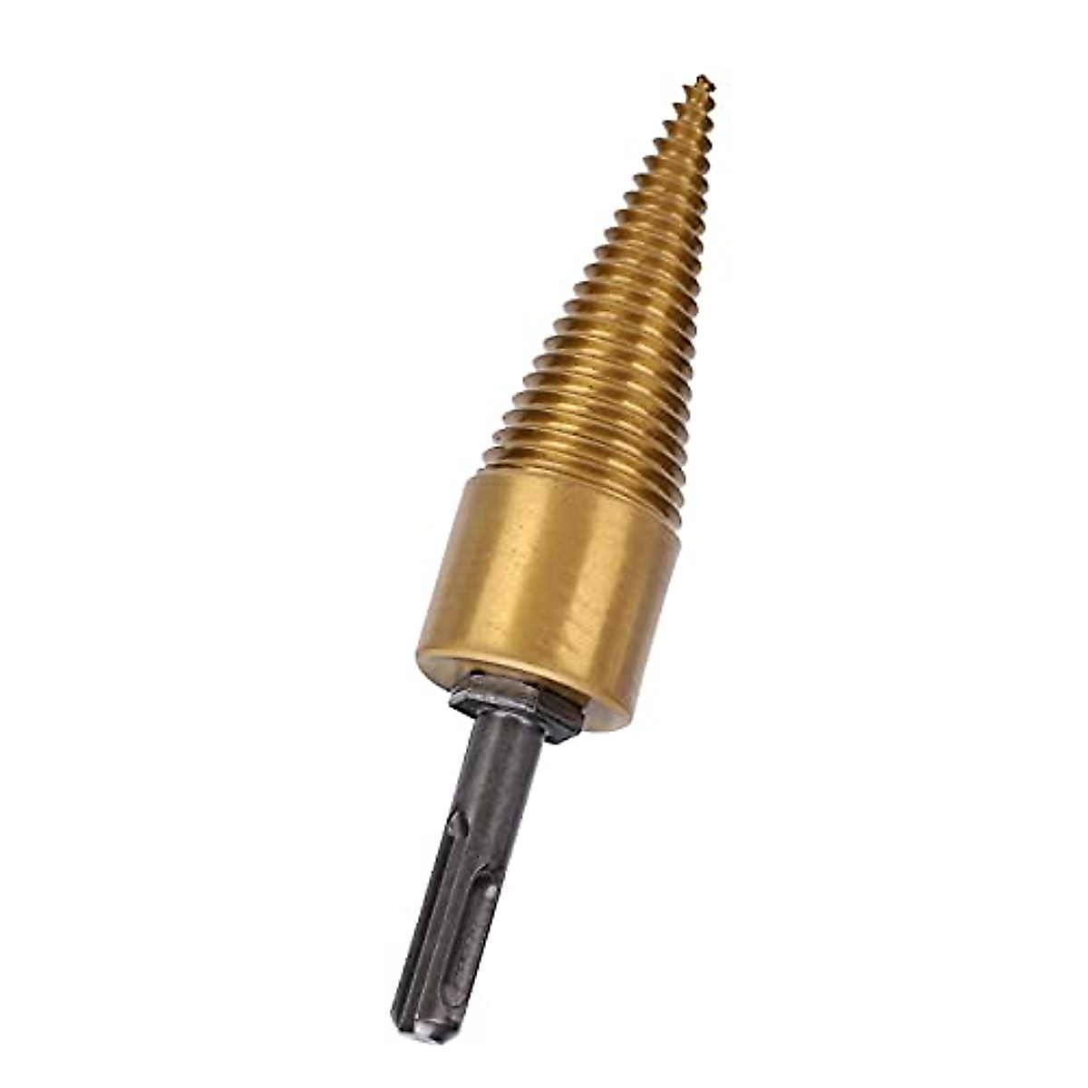 Drill Screw Cone Wood，Firewood Split Drill Bit Round Shank High Speed Steel Wood Cone Punch Accessories 32mm