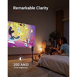 Anker NEBULA Apollo, Wi-Fi Mini Projector, 200 ANSI Lumen Portable Projector, 6W Speaker, Movie Projector, 100 Inch Picture, 4Hr Video Playtime, Neat Projector, Home Entertainment—Watch Anywhere
