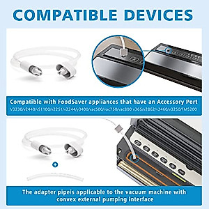 Vacuum sealer for jars Jar Vacuum Sealing Attachment Kit for Regular & Wide Mouth Canning Jars,Jar Sealer and Accessory Hose Compatible with FoodSaver Vacuum Sealer,with Jar Attachment-Adapter Hose- Manual Vacuum Pump