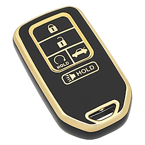 Arruweer Key Fob Cover for Honda Key Fob Case Holder Protector Compatiable with Honda Accord Civic CRV Pilot Ridgeline Odyssey Passport Car Accessories Keychain