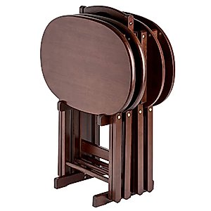 Winsome Nathan 5-PC Set Cappuccino Snack Table 23.7x15.83x25.51