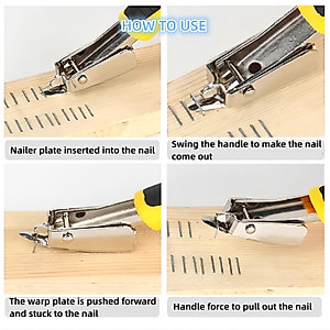 Staple Remover, Staple Puller Tool with Ergonomic Handle, Upholstery and Construction Heavy Duty Staple Removers for Removing All Kinds of Nails in Furniture, Floor, Wooden Box, Photo Frame, Carpet
