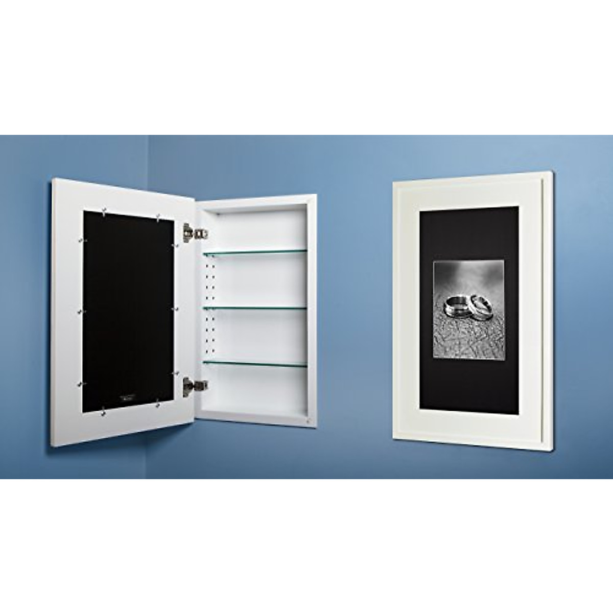 Fox Hollow Furnishings 14x24 Recessed Concealed Medicine Cabinet (White)
