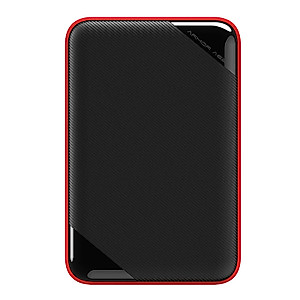 Silicon Power 2 TB Portable Hard Drive Armor A62, IPX4 Water-Resistant and Military-Grade Shockproof (122cm Shockproof Drop Test), Ultra Slim (14.9 mm) - Black