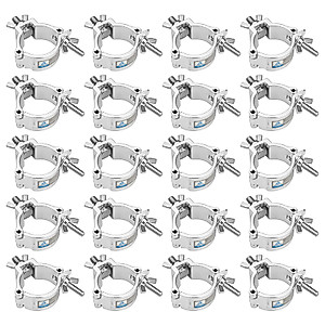 GBGS 20 Pack O-Clamp 2 Inch Lighting Mount for Stage Lighting Moving Head Light Par Light Spotlight Aluminum Alloy Finish Max Load 220 LB, TUV Certificated ID:1419037861