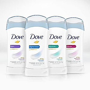 Dove Invisible Solid Antiperspirant Deodorant Stick for Women, Original Clean, For All Day Underarm Sweat & Odor Protection 2.6 oz