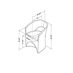 South Shore Dalya Patio Chair, Greige