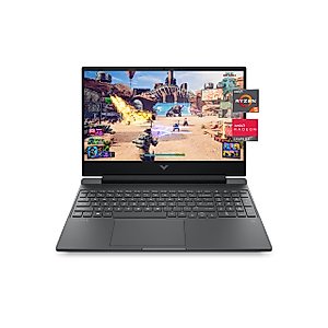 HP Victus 15 Gaming Laptop, AMD Radeon RX 6500M Graphics, AMD Ryzen 5 5600H, 8 GB RAM, 512 GB SSD, Full HD Display, Windows 11 Home, Backlit Keyboard, Enhanced Thermals (15-fb0010nr, 2022)