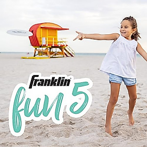 Franklin Sports Fun 5 Combo Outdoor Game Set - Backyard, Beach + Camping Games for Kids - Badminton, Volleyball, Flip Toss, Flying Disc - Horseshoes or Ring Toss