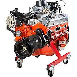 Speedway Motors SBC/BBC Rolling Engine Storage Stand, Lightweight, Compact, with 3"x1-1/4" Casters, 2 Swivel and 2 Non-Swivel, Each Rated 300lbs, Easy Mobility in Garage or Shop, 5/16" Holes