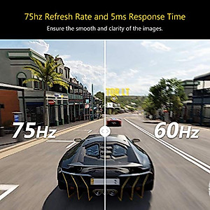 Z-Edge 27-inch Curved Gaming Monitor, Full HD 1080P 1920x1080 LED Backlight Monitor, with 75Hz Refresh Rate and Eye-Care Technology, 178° Wide View Angle, Built-in Speakers, VGA+HDMI