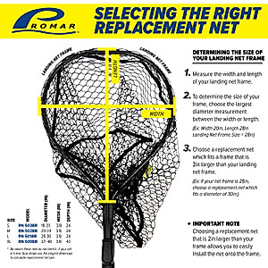 Promar Hook Resist Replacement Net, Black, Small