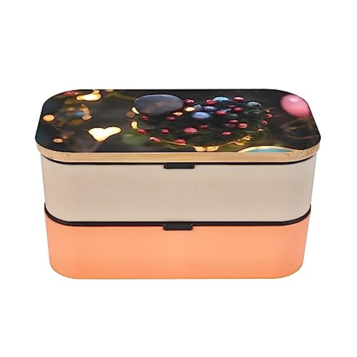 Jungle Of Love Adult Lunch Box, Bento Box, With Cutlery Set Of 3, 2 Compartments, Rectangular, Lunch Box For Adults