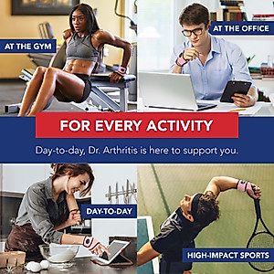 Dr. Arthritis Doctor Developed Premium Wrist Support/Strap/Wrist Brace/Hand Support Doctor Written Handbook— Wrist Injuries, Joint Disease, Sprains & More (Single, Pink)