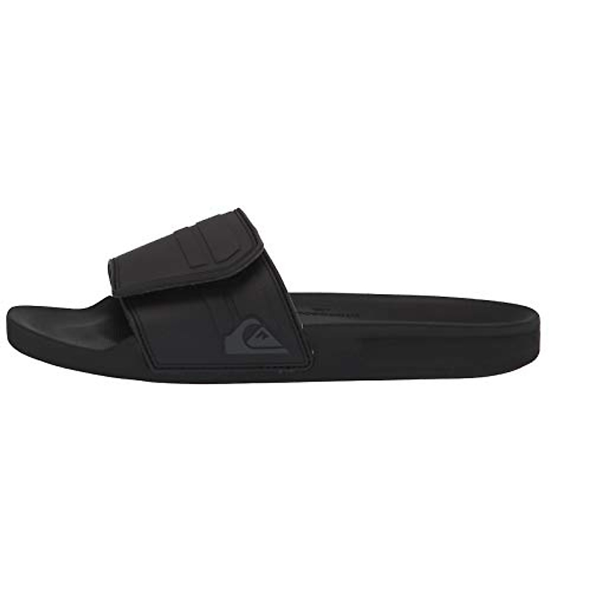 Quiksilver Men's Sandal, Black/Grey/Black Rivi Slide Adjust, 12