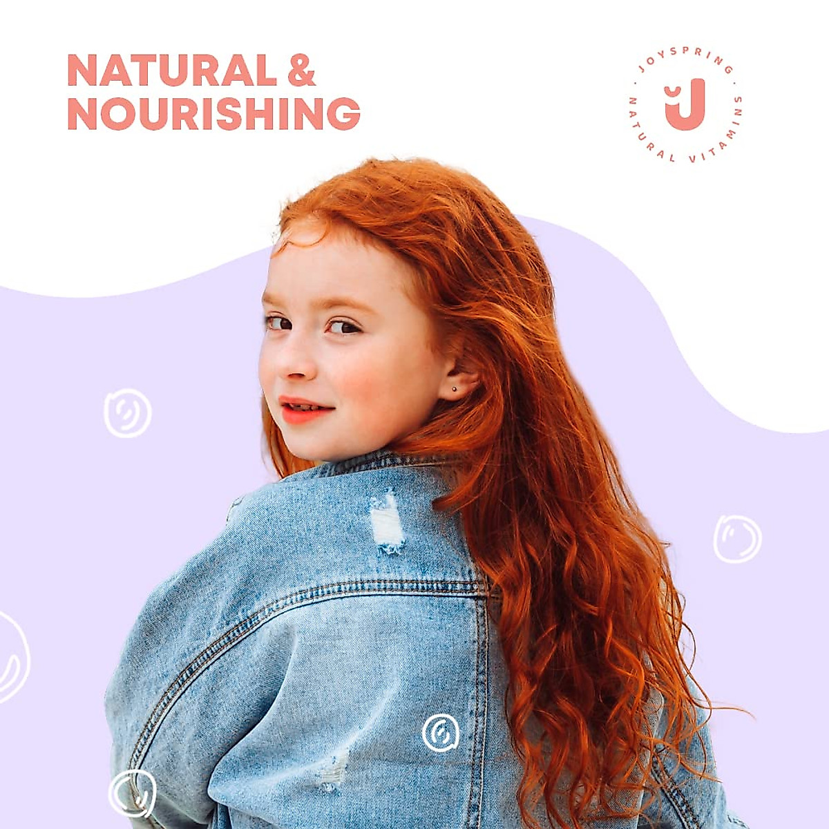 JoySpring Detangle Spray for Kids - Natural Conditioner & Detangler Spray with Argan Oil & Apricot - Curly Hair Detangling Spray (8 oz)