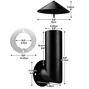 Homesicker Smoke Stack with Gasket Replacment for Traeger, Pit Boss, Camp Chef and Other Pellet Grills Smokers