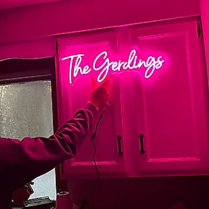 Goolsee Custom Neon Signs Neon Lights,Personalized Dimmable LED Neon Signs for Wall Decoration Customized Neon Signs for Bedroom Wedding Birthday Party Bar Logo Holiday gifts(Optional 15" to 62")